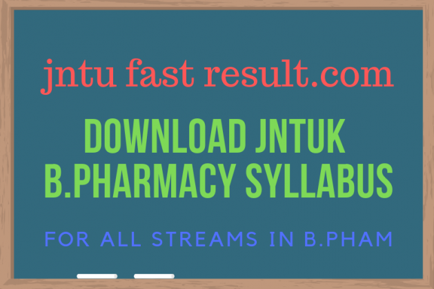 JNTUK B.Pharmacy R16, R13 Syllabus Books PDF -ALL Streams