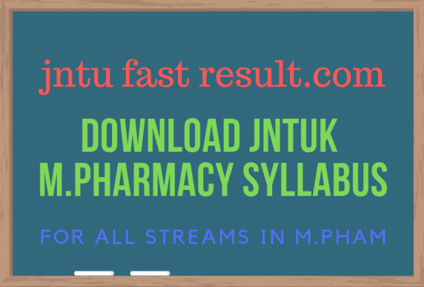 JNTUK M.Pharm Syllabus Books PDF - All Semester