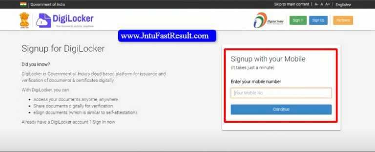 How To Create DigiLocker Account Procedure