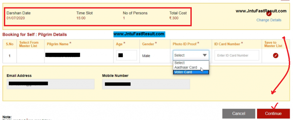 TTD Darshan Tickets Booking Online Procedure