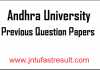 AU Previous Question Papers (Download) - Andhra University Model Papers